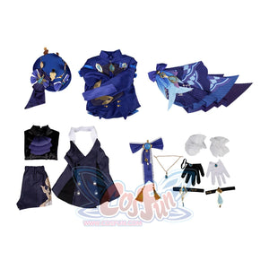 Genshin Impact Black Furina Hydro Archon Cosplay Costume - cosfun