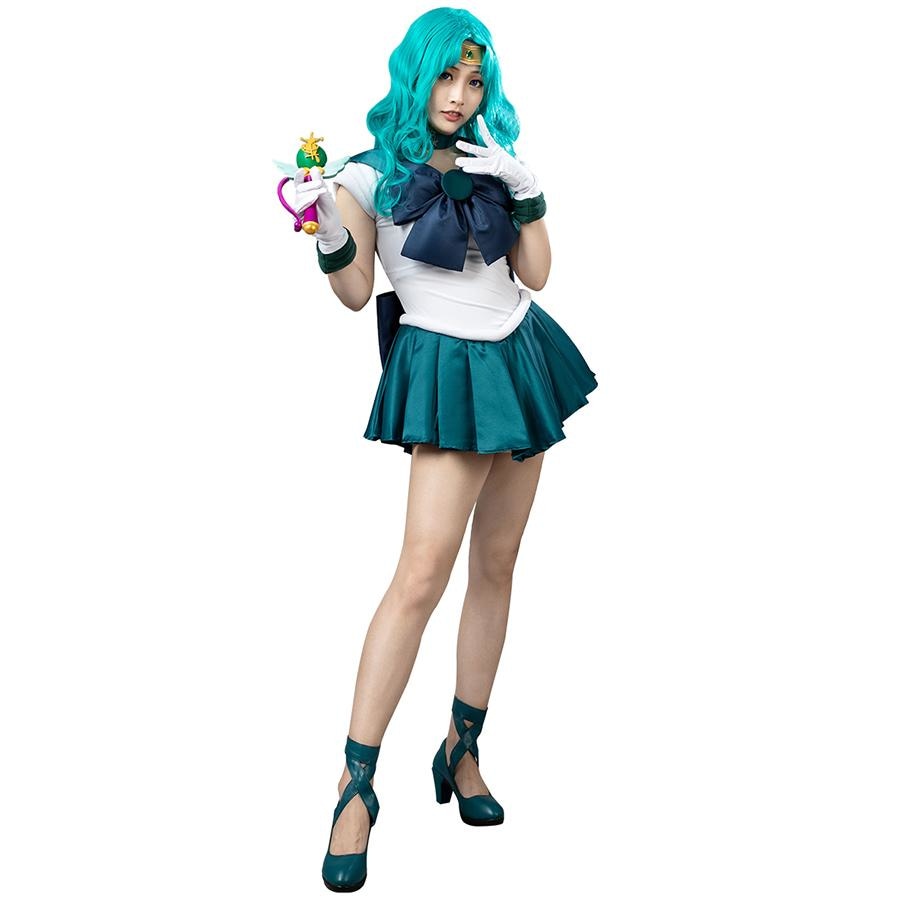 Sailor Moon Sailor Neptune Kaiou Michiru Cosplay Costume - cosfun